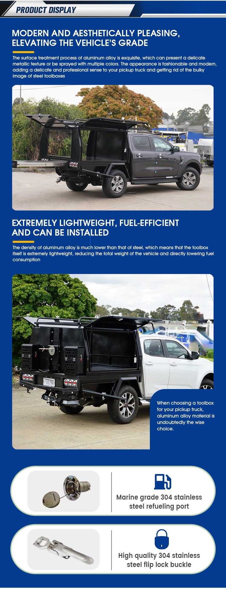 Aluminum Canopy Tool Boxes for Pickup Truck Camper - toolboxcorp.com